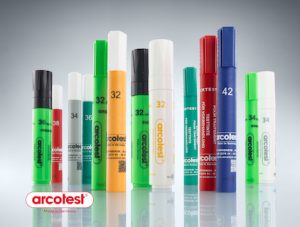 Test inks for determining surface tension